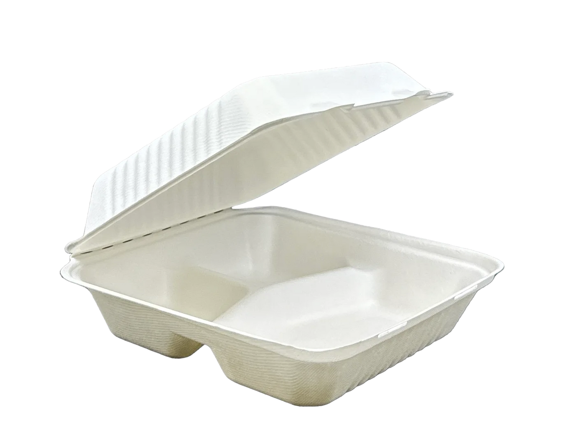 Ecobite TWSC99C3 Square Clamshell 9"x 9" With 3 DIV. 3 Compartment | N ...